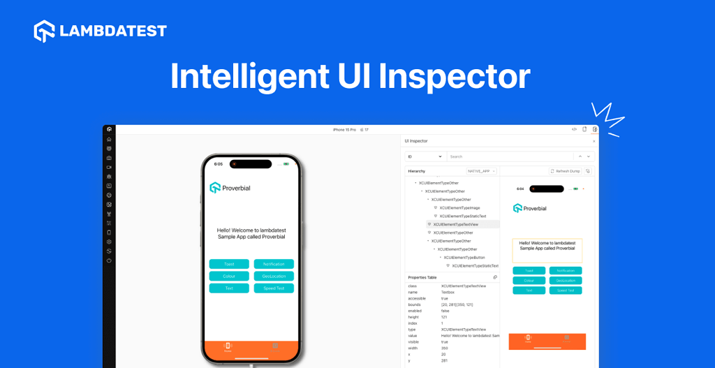 New In Real Device Cloud Intelligent Ui Inspector Lambdatest Community